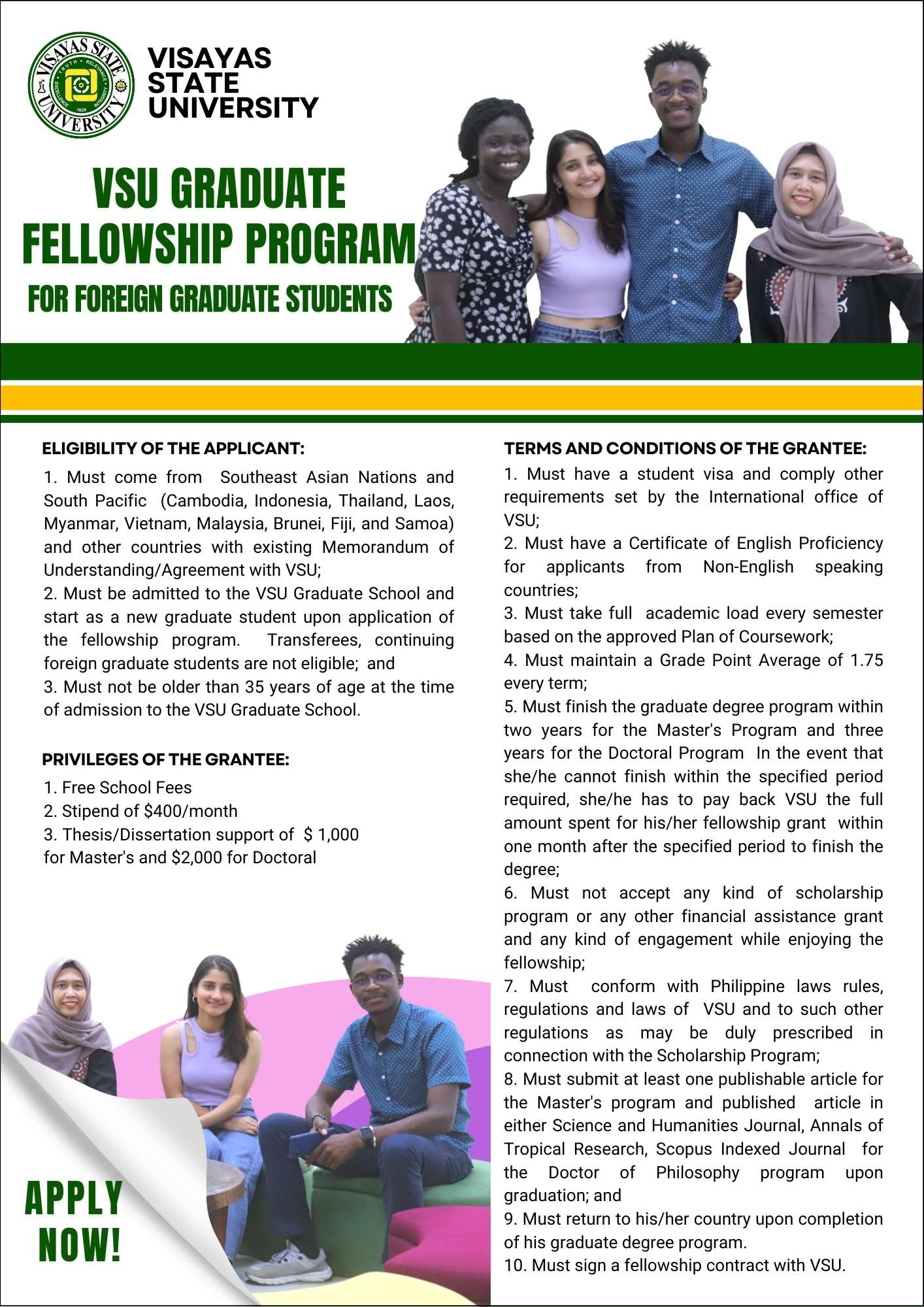 VSU Graduate Fellowship Program | Visayas State University